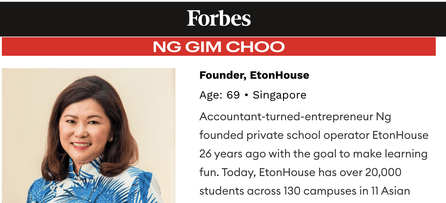 Mrs Ng in Forbes 'Asia's Power Businesswomen' - EtonHouse International ...
